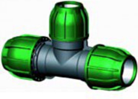 Tyleen PP klemkoppeling T-stuk 32 x 20 x 32mm | bol