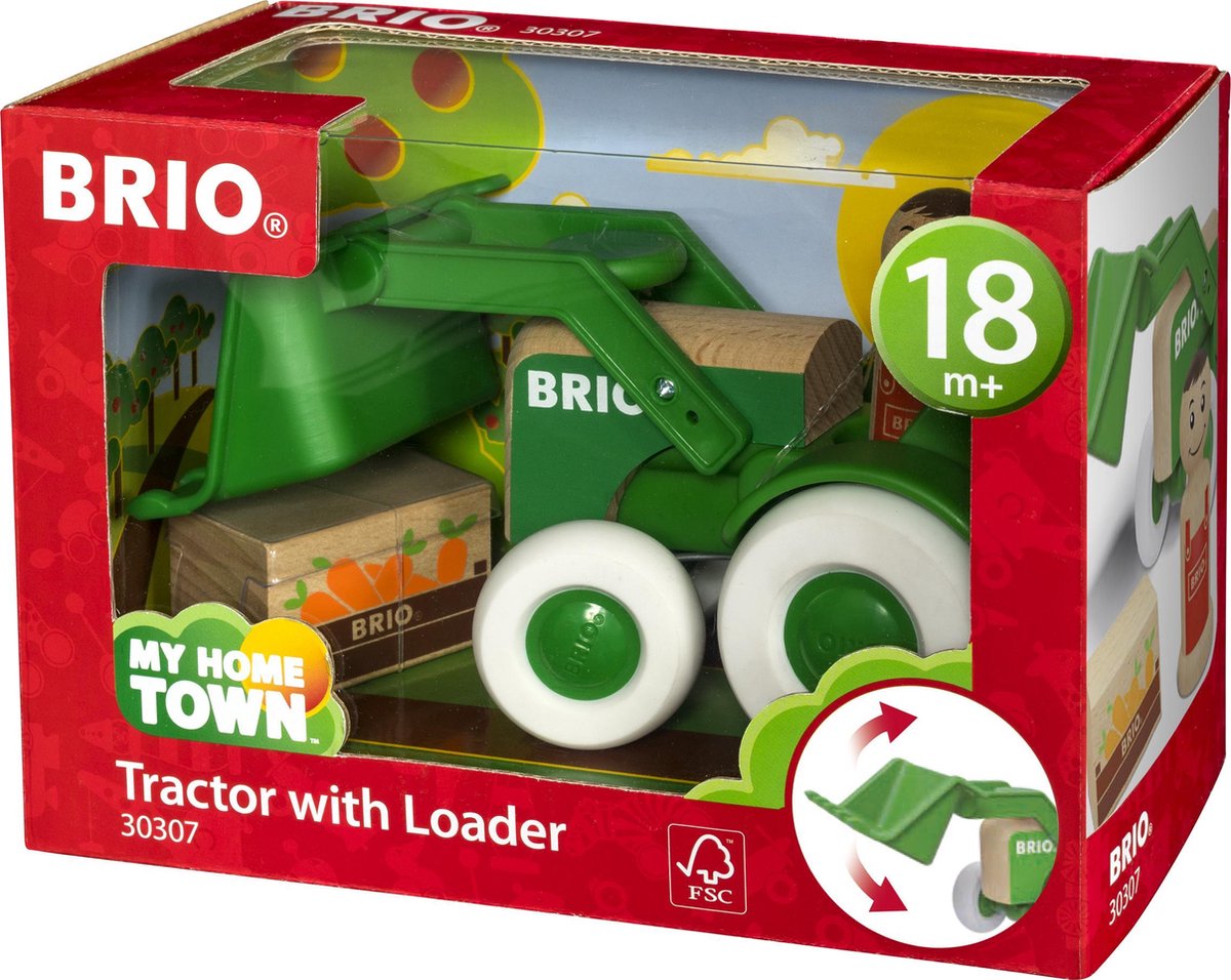 BRIO Tractor met Voorlader - 30307 | bol.com