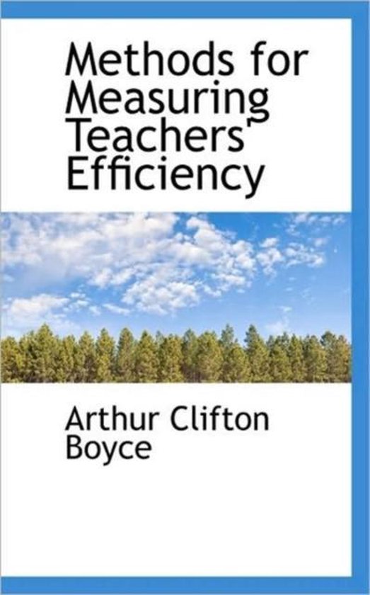 Methods for Measuring Teachers' Efficiency | 9781117057132 | Arthur ...