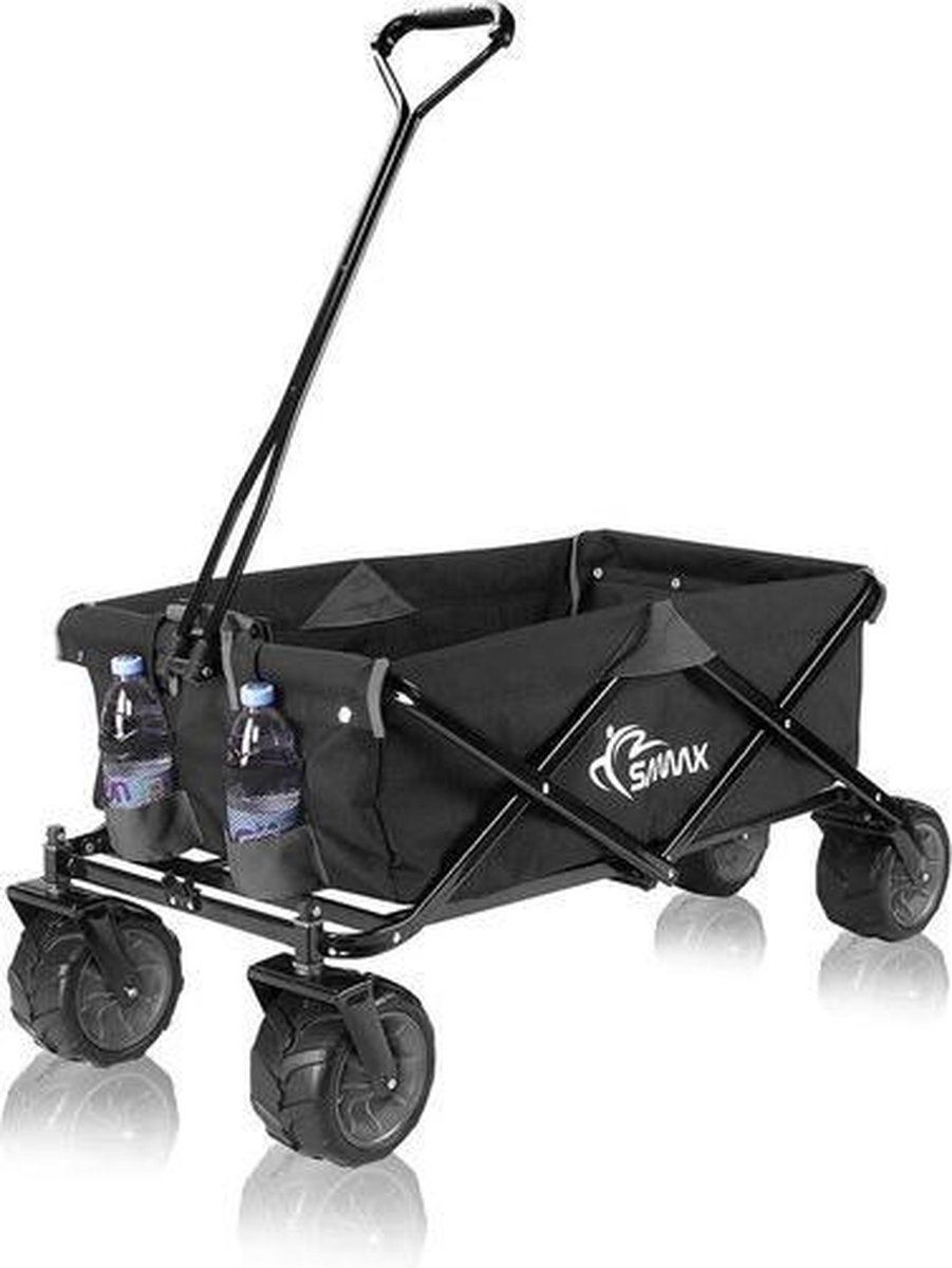 Bolderkar, transportkar, opvouwbaar, zwart/grijs, offroad | bol