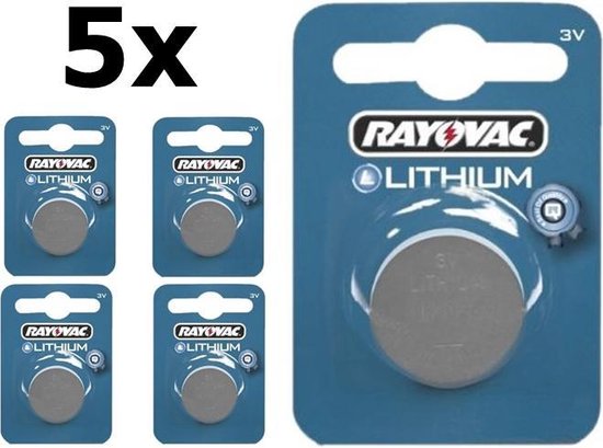 5 Stuks Rayovac CR1632 125mAh 3V Lithium Knoopcel Batterij | bol.com