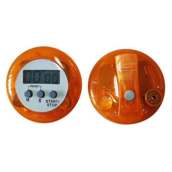 Digitale ronde lcd eierwekker-kookwekker oranje | bol