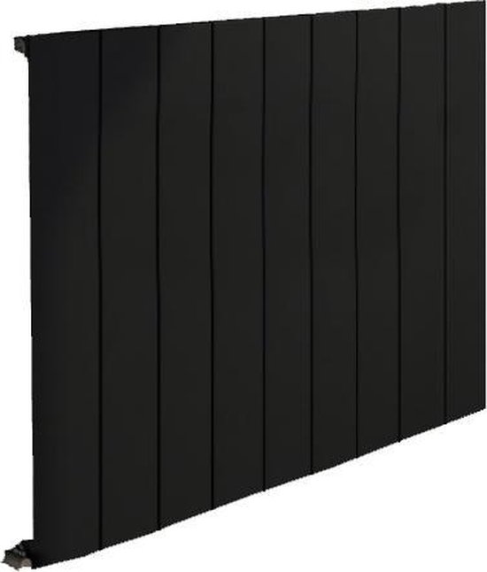 Design radiator horizontaal aluminium mat zwart 60x85cm 999 watt ...