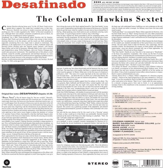 Desafinado, Coleman Hawkins | LP (album) | Muziek | bol.com