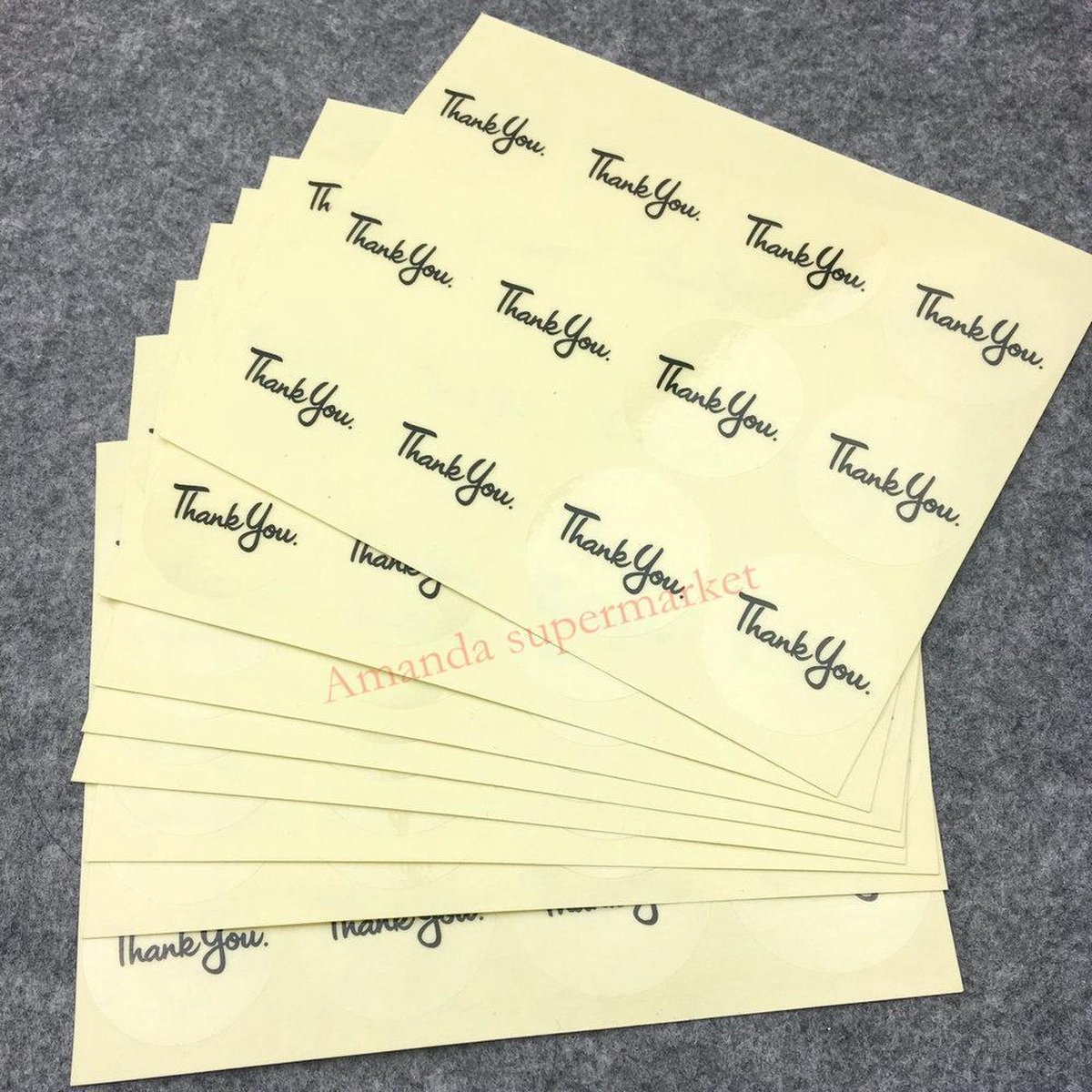 100 Stuks Thank You Sticker 3Mm - Bedankt - Dank | bol.com