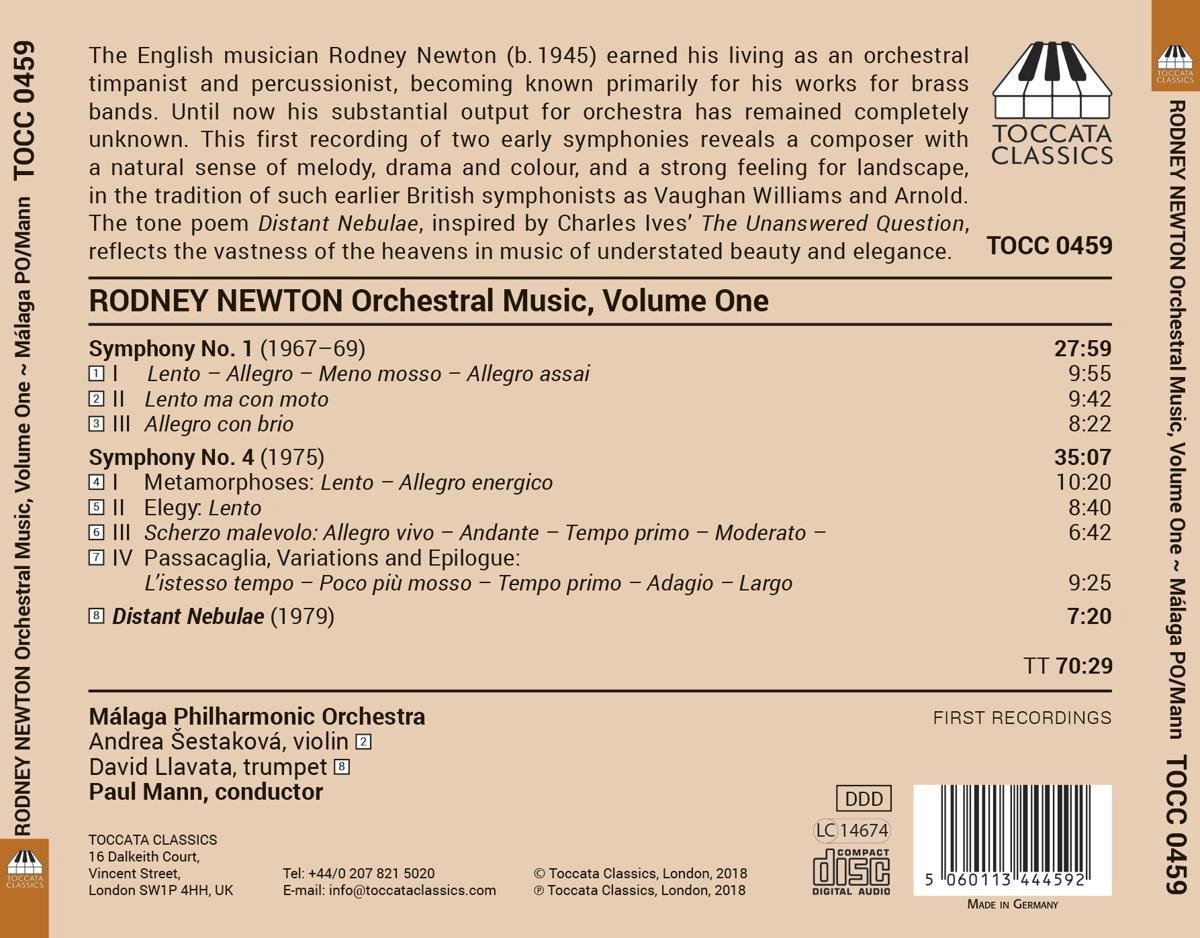 Rodney Newton: Orchestral Music. Volume One: Symphonies Nos. 1 And 4 ...
