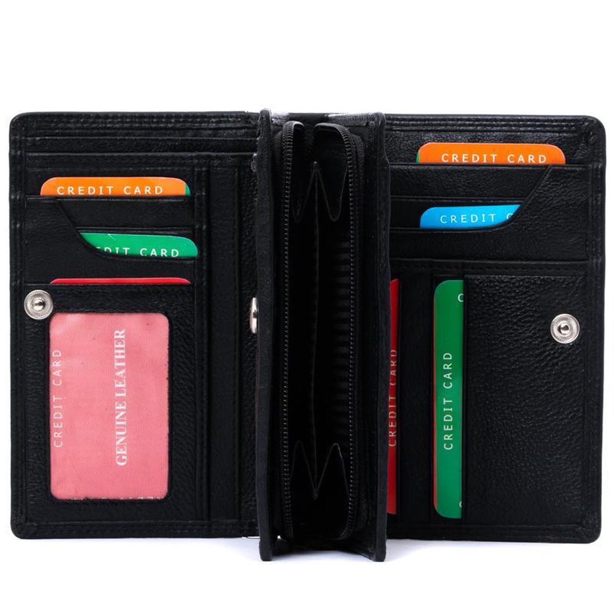 Portemonnee - Portemonnee dames - Dames portemonnee leer - Cadeau voor ...