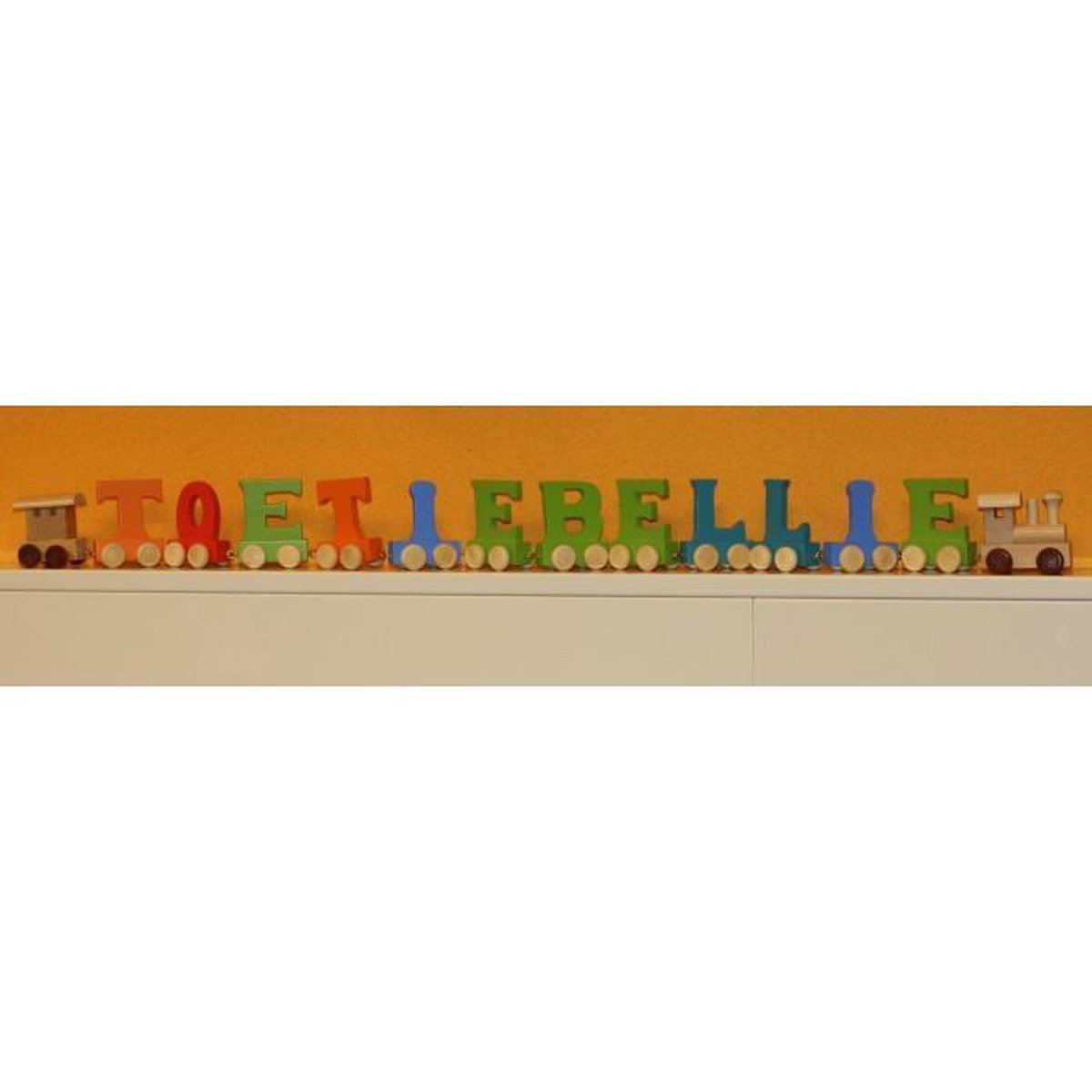 Houten lettertreintje R, groen | bol.com