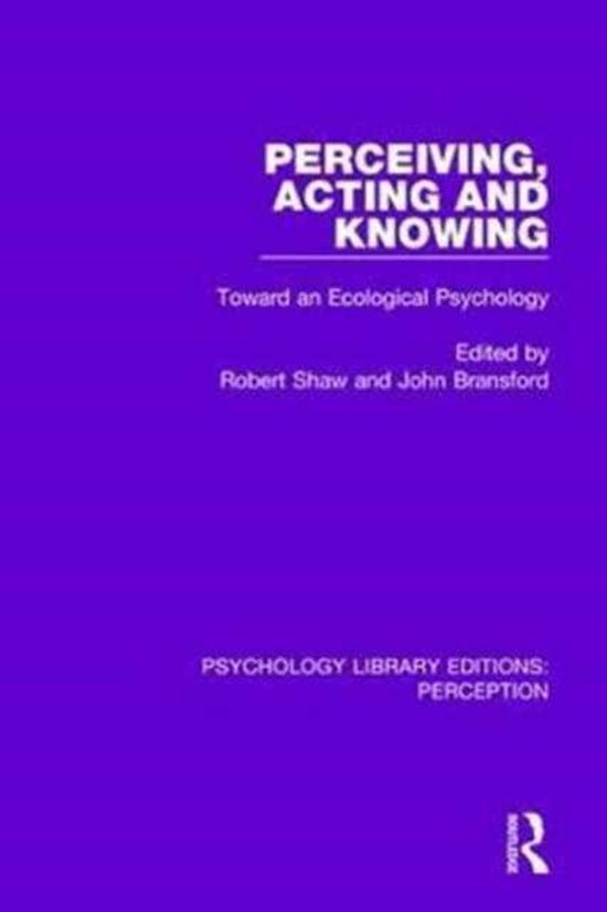 Perceiving, Acting and Knowing | 9781138203860 | Boeken | bol.com