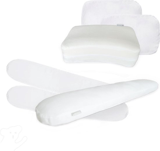 Mikoala Hi4 Deluxe + Body Pillow + witte satijn covers - Hoofdkussen en ...