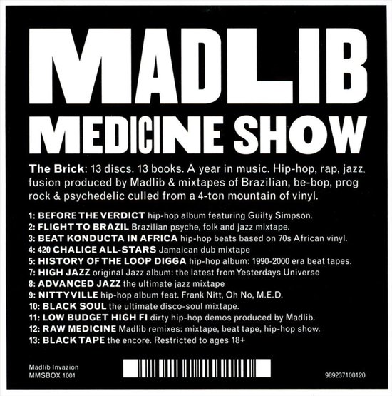 Medicine Show: The Brick, Madlib | CD (album) | Muziek | bol