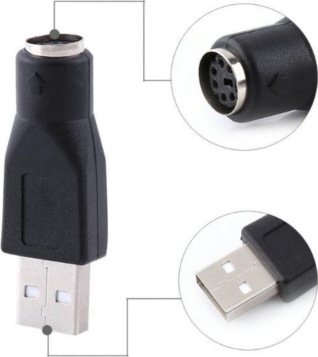 USB Male naar PS/2 female adapter | bol.com