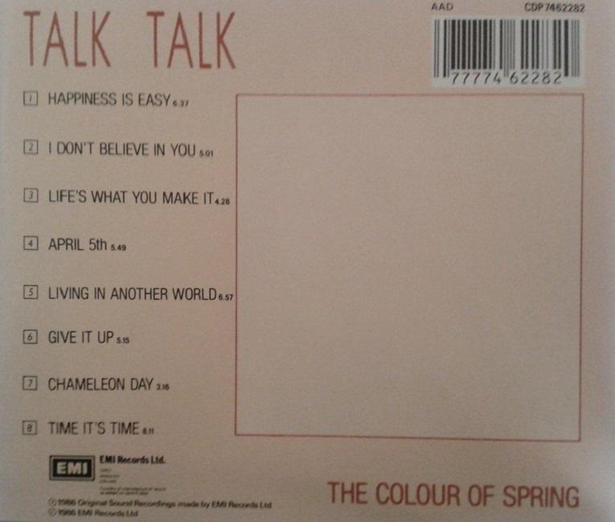 Colour of Spring, Talk Talk | CD (album) | Muziek | bol.com