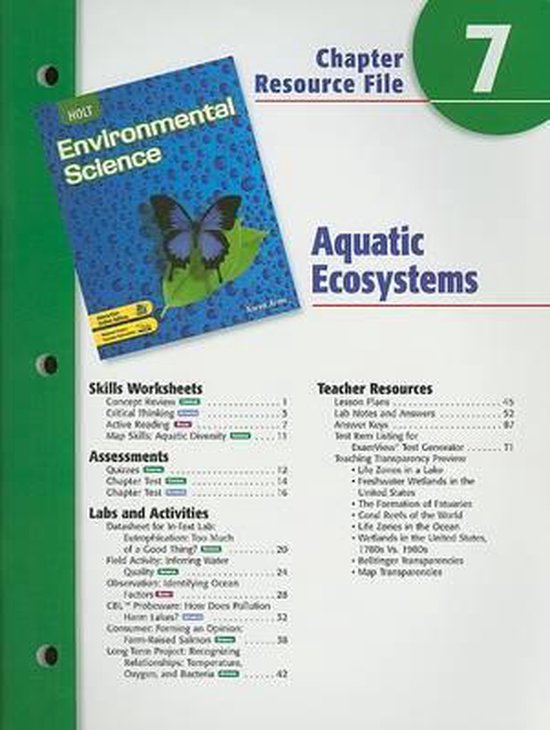 Holt Environmental Science Chapter 7 Resource File | 9780030666087 ... Holt Environmental Science Chapter 7 Resource File | 9780030666087 ...