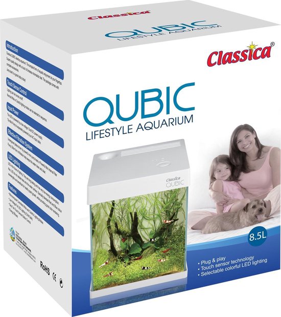 Classica Qubic Baby Tank 20.5x20.5x23 cm Wit | bol