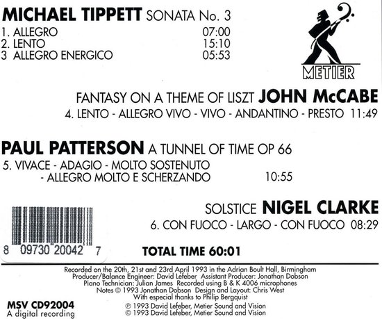 Graham Caskie - Tippett: Sonata No 3 Etc (CD), Graham Caskie | Muziek | bol