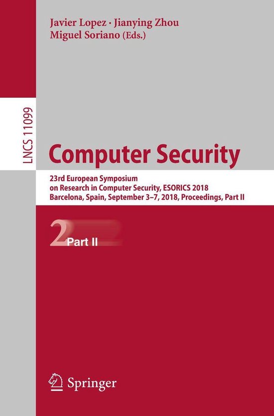 Lecture Notes in Computer Science 11099 - Computer Security (ebook ...