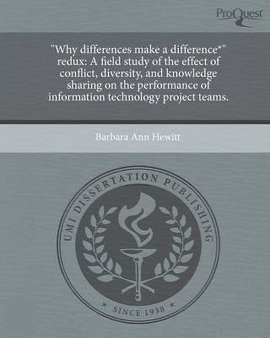 Why Differences Make a Difference* Redux, Barbara Ann Hewitt | 9781243483782 | Boeken | bol.com