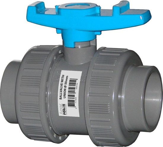 Robinet à bille en PVC - 50 mm - raccord adhésif | bol.com