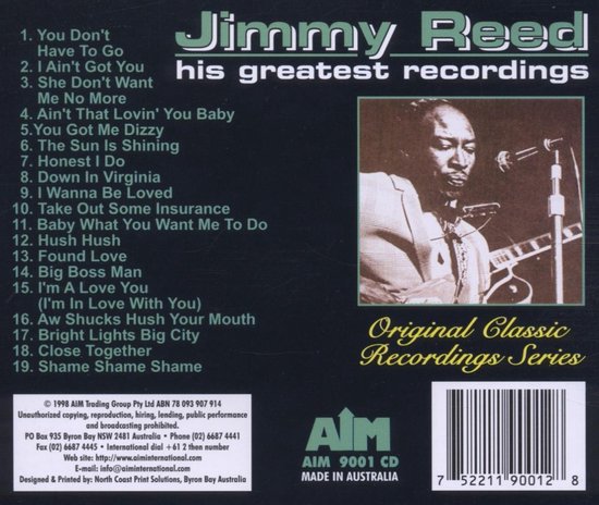 Jimmy Reed - His Greatest Recordings (CD), Jimmy Reed | Muziek | bol