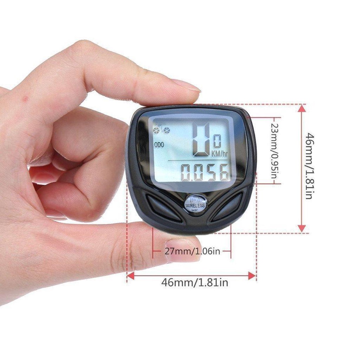 Zwarte Fietscomputer - Draadloos - 15 functies - fietscomputer | bol.com