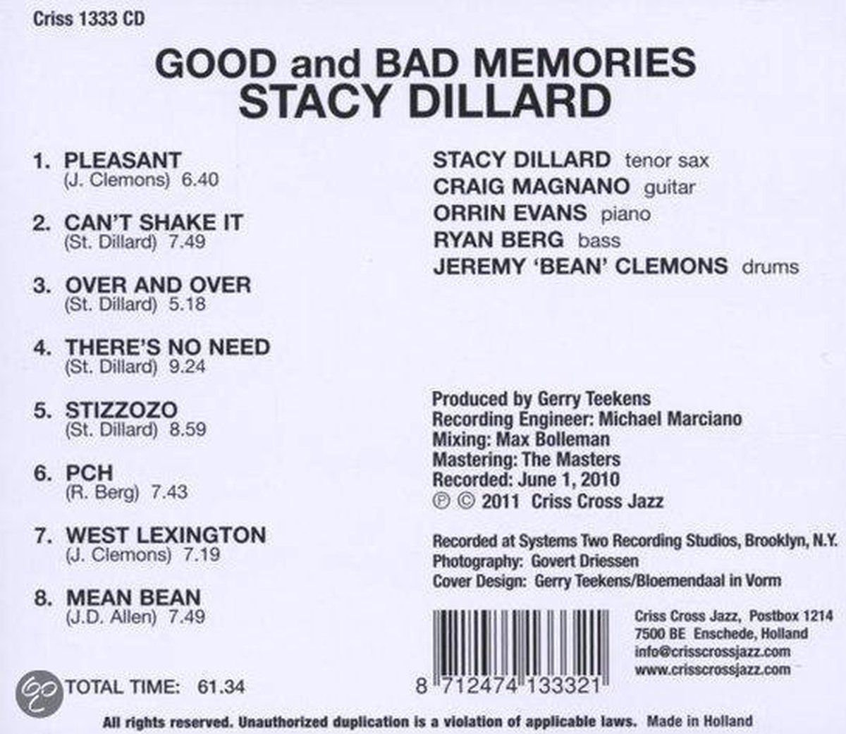 Good And Bad Memories, Stacy Dillard | CD (album) | Muziek | bol.com