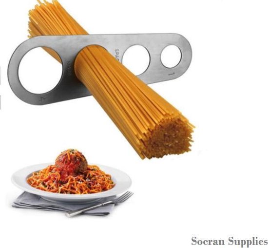 Socran - RVS spaghettimeter, pasta ring, spaghetti afmeten | bol