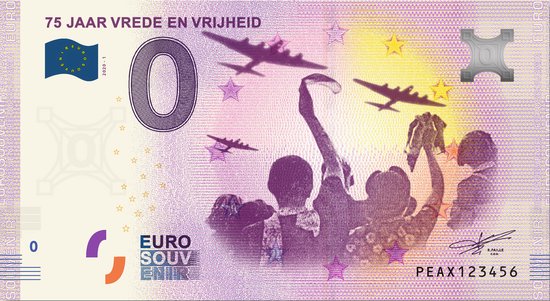 0 Euro biljet 2020 - 75 Jaar Vrede en Vrijheid LIMITED EDITION | bol