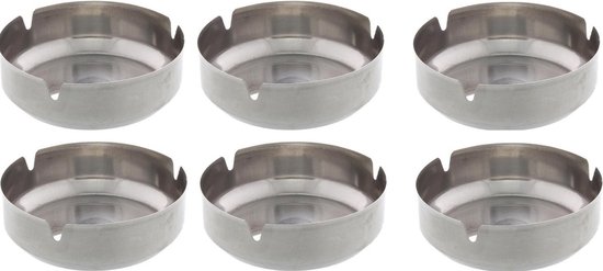 AO® Asbak Set - 6 Stuks - Professionele Horeca Asbak - RVS - 10cm ...
