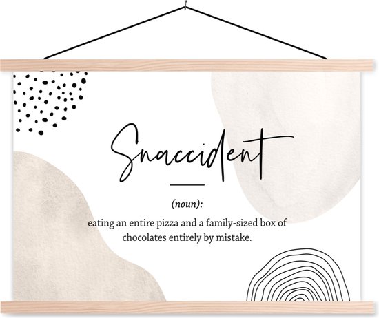 Posterhanger incl. Poster - Schoolplaat - Spreuken - Snacccident ...