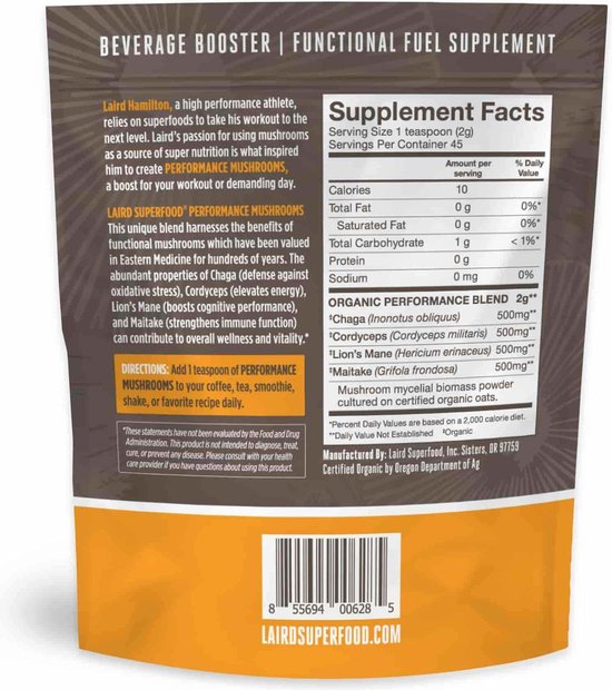 Laird Superfood Organic Performance Mushrooms | bol.com