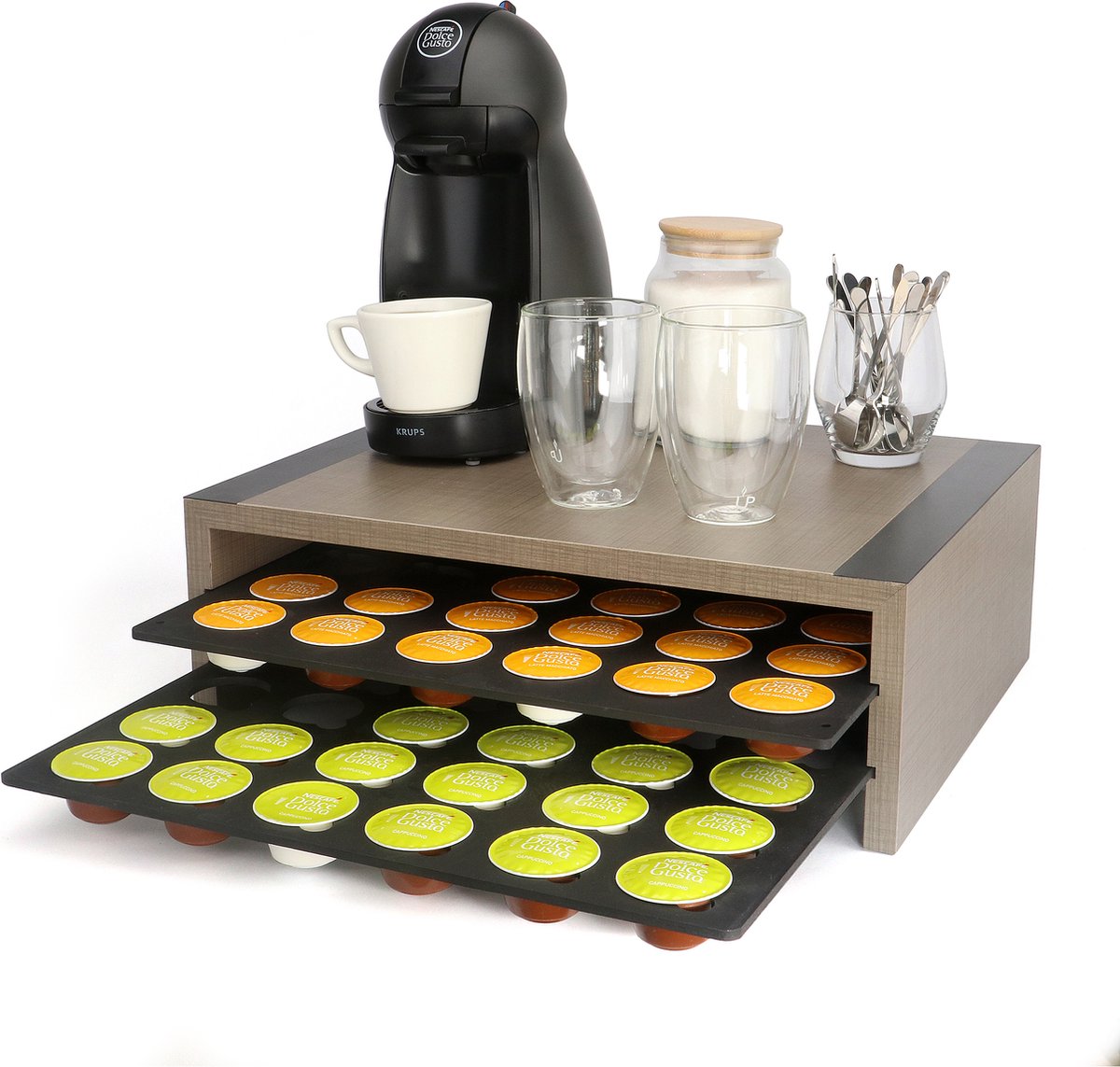 Industrial Living Capsulehouder met Lade - Dolce Gusto Capsule Houder ...