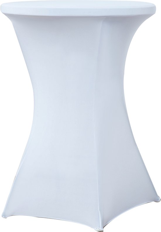 Statafelrok wit 80 cm - per 25 - partytafel - Alora tafelrok voor statafel -... | bol.com