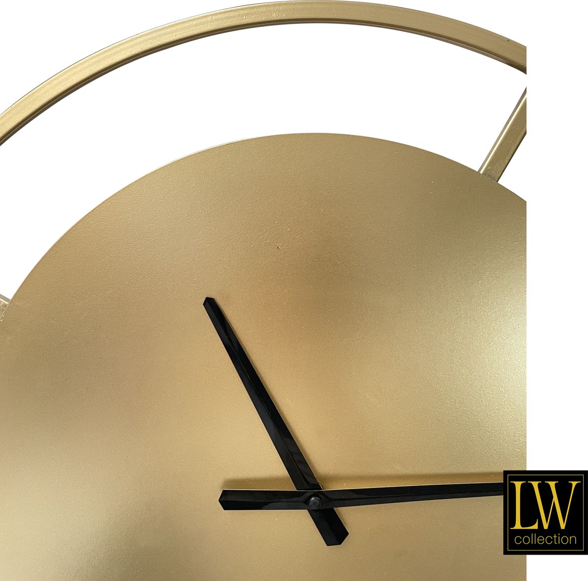 LW Collection Wandklok goud Danial 60cm - Grote industriële gouden ...