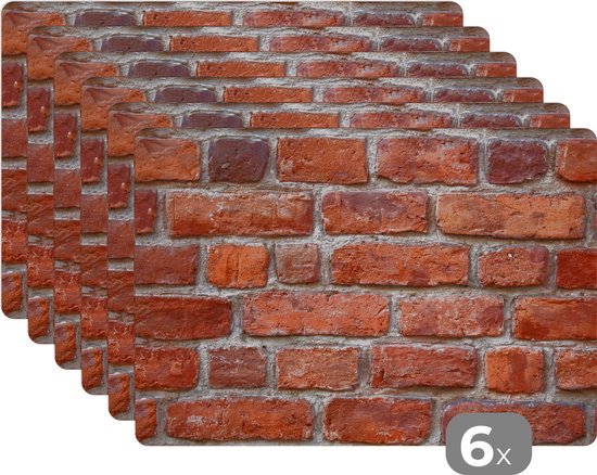 Placemats - Baksteen - Rood - Muur - Tafelonderlegger - Placemat ...