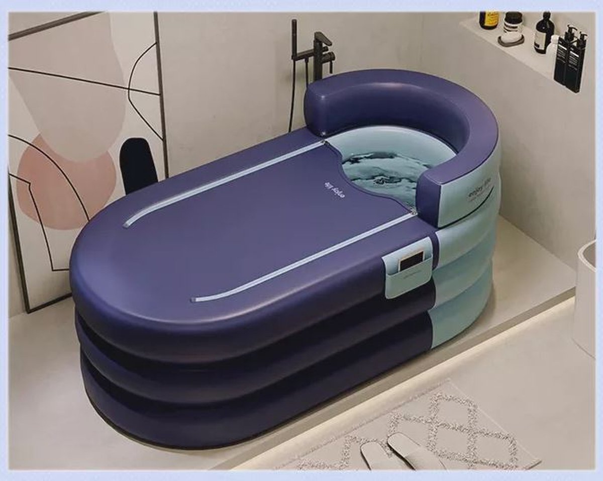 Opblaasbaar bad - Blauw Ligbad - Zitbad Volwassenen - Ijsbad - Badkuip ...