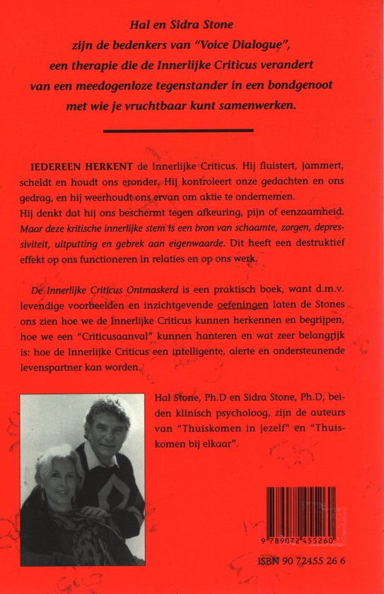 De innerlijke criticus ontmaskerd, Hal Stone | 9789072455260 | Boeken ...