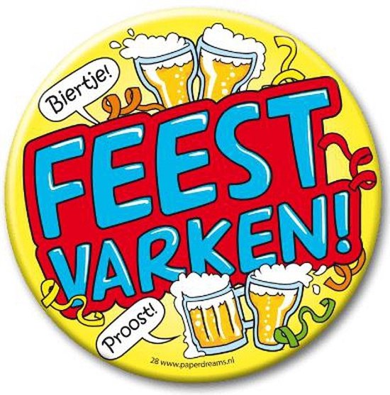 XXL verjaardags button feestvarken | bol