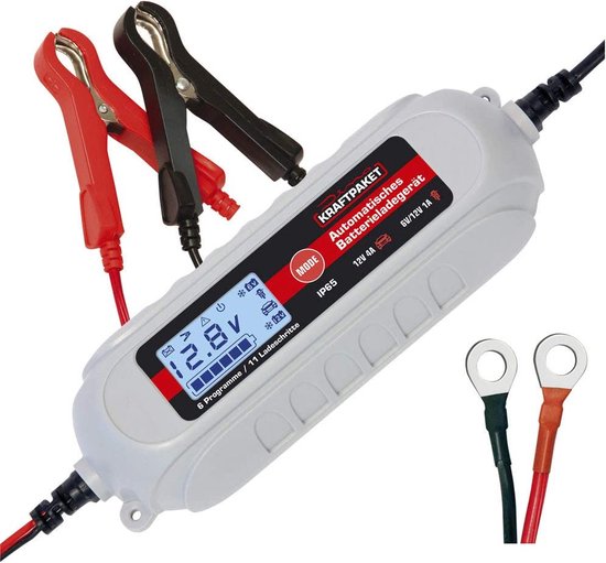 Acculader, voor auto- en motoraccu's, volautomatische intelligente ...