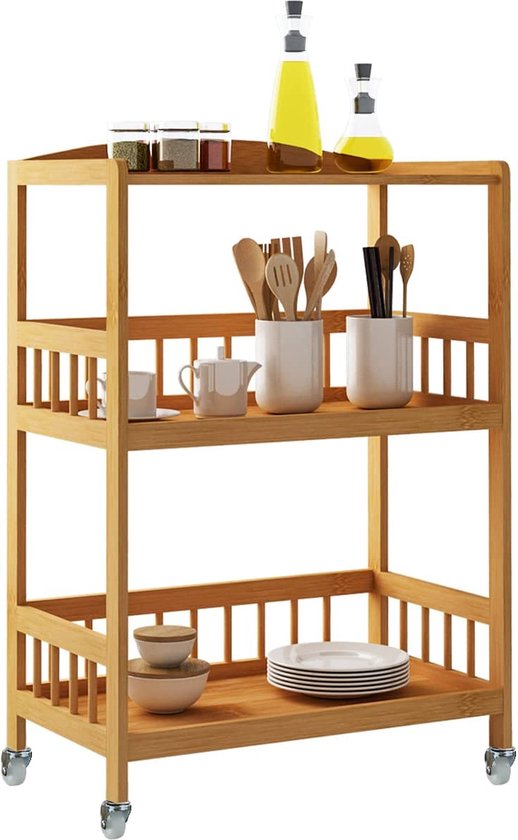 Premium Keukentrolley – keuken planken - Opberg Trolley op wielen – met ...