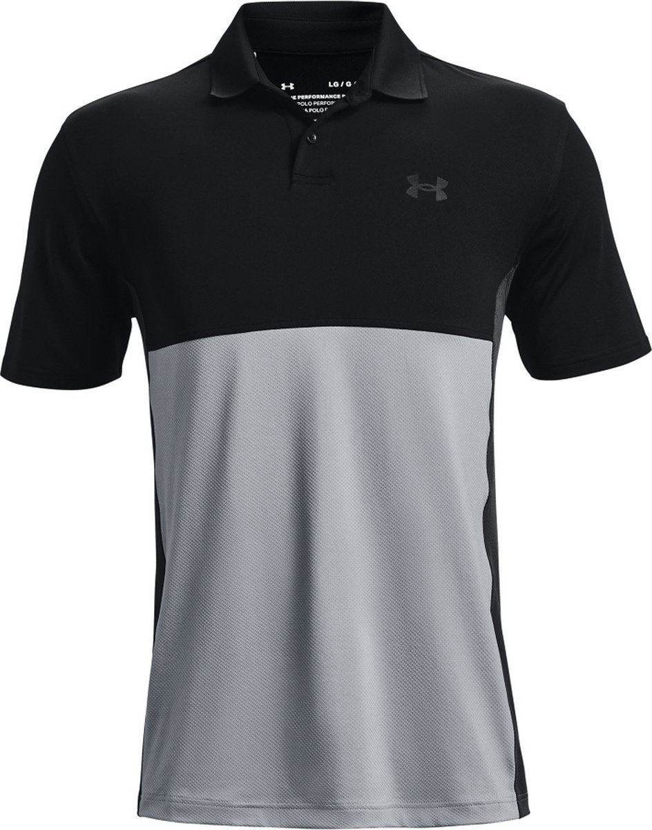 Under Armour Performance Blocked Polo-Black / Steel / Jet Gray | bol.com