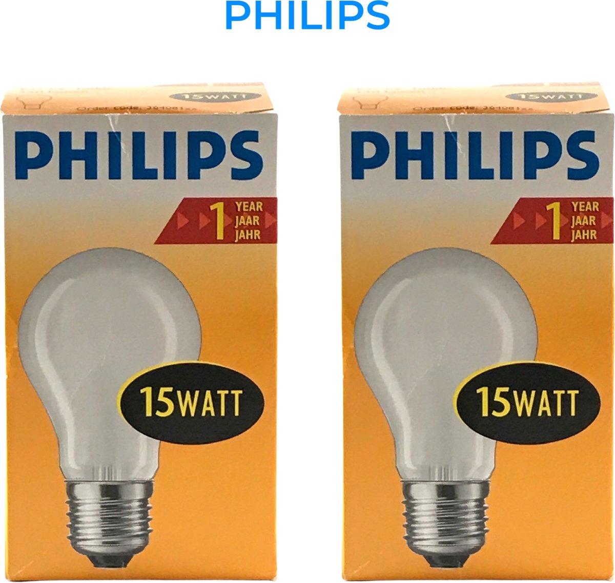 Philips - GLOEILAMP - 15Watt - Mat - Standaardlamp - E27 fitting ...