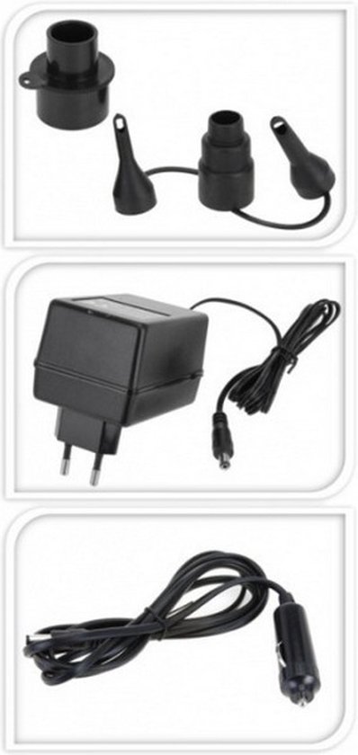 elektrische pomp 12V-230V 14,5 cm ABS zwart 6-delig | bol.com