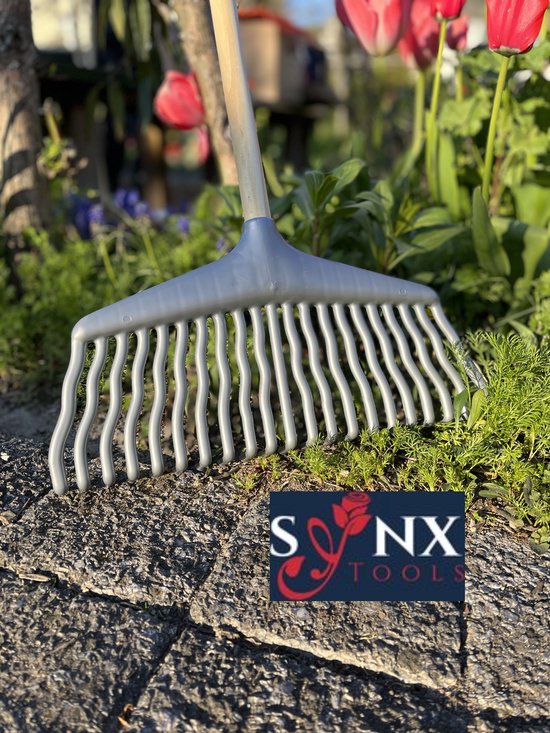 Synx Tools Gazonhark bladhark 21 Tanden Hark - Harken - Kunststof Grijs ...