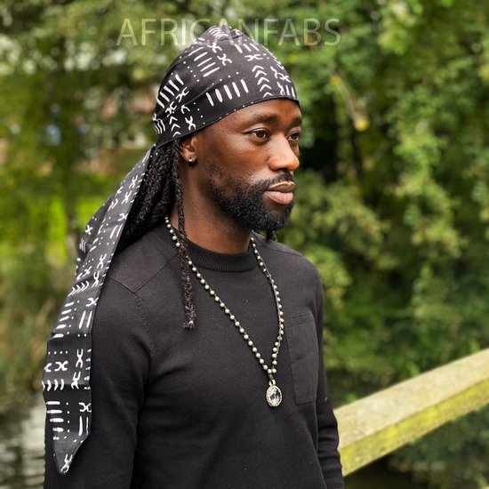 Durag / Du-rag / Do-rag / Bandana - Unisex - Zwarte mud - Waves | bol