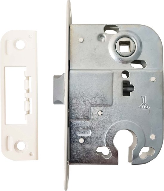 Deurslot met tegenplaat 72mm wit | bol.com