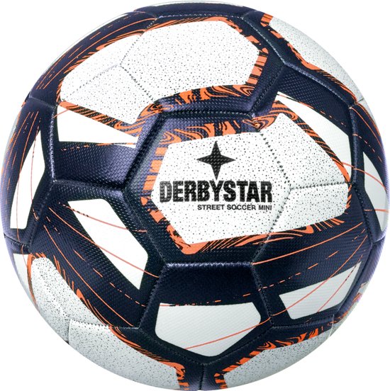 Derbystar Mini Voetbal Mini Ball Street Soccer Wit blauw oranje Maat 1 ...