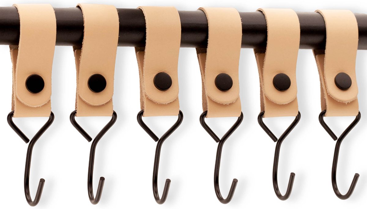 Brute Strength - Multifunctionele Haak Met Lederen Lus - Naturel - 6 ...
