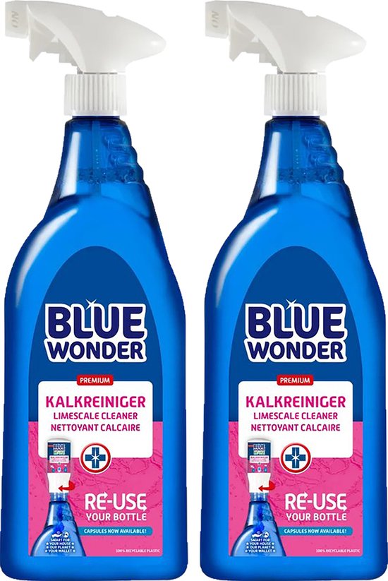 Blue Wonder Premium antikalk spray 2x 750 ML | bol