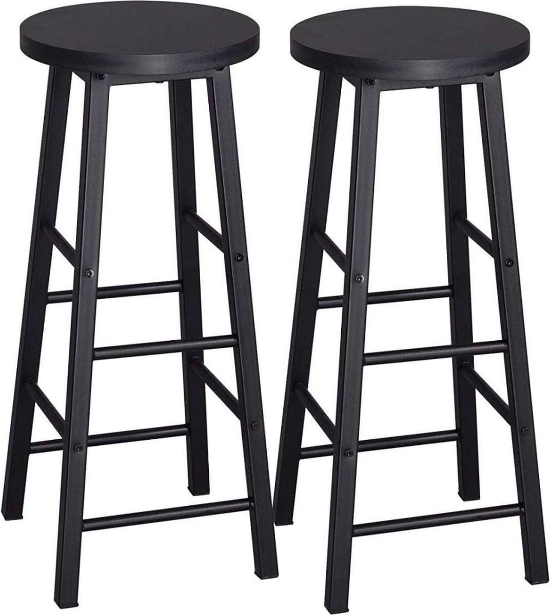 Kamyra® Industriële Barkruk - Barkrukken Set van 2 - Zithoogte 71 cm ...